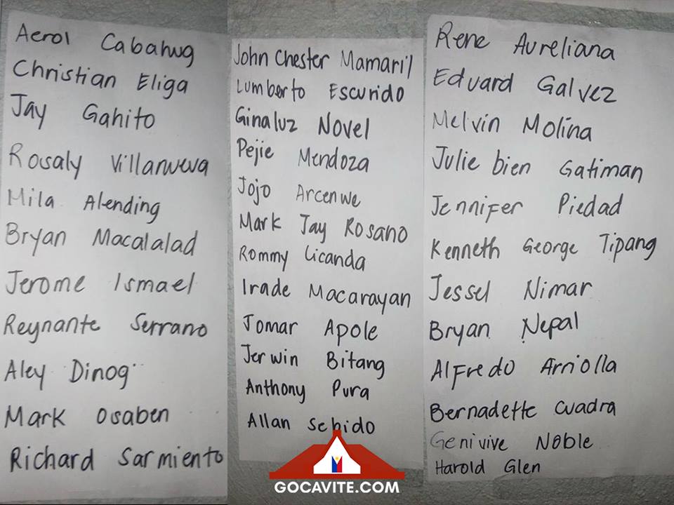 LOOK: List of victims of the tragic fire in HTI EPZA Cavite